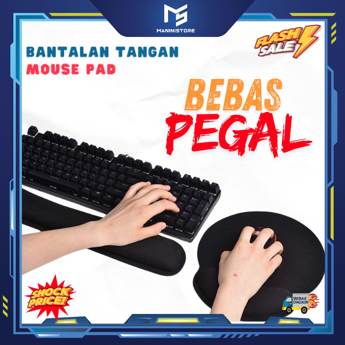 Jual Bantalan Tangan Keyboard Busa Wrist Arm Rest Pad Support Memory ...