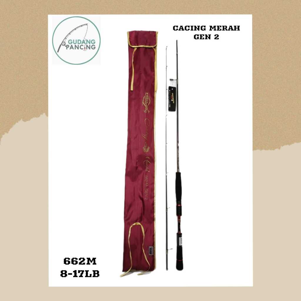 Jual Rod/Joran Pancing Relix Nusantara CACING MERAH GEN2 SP662M 8-17LBS ...