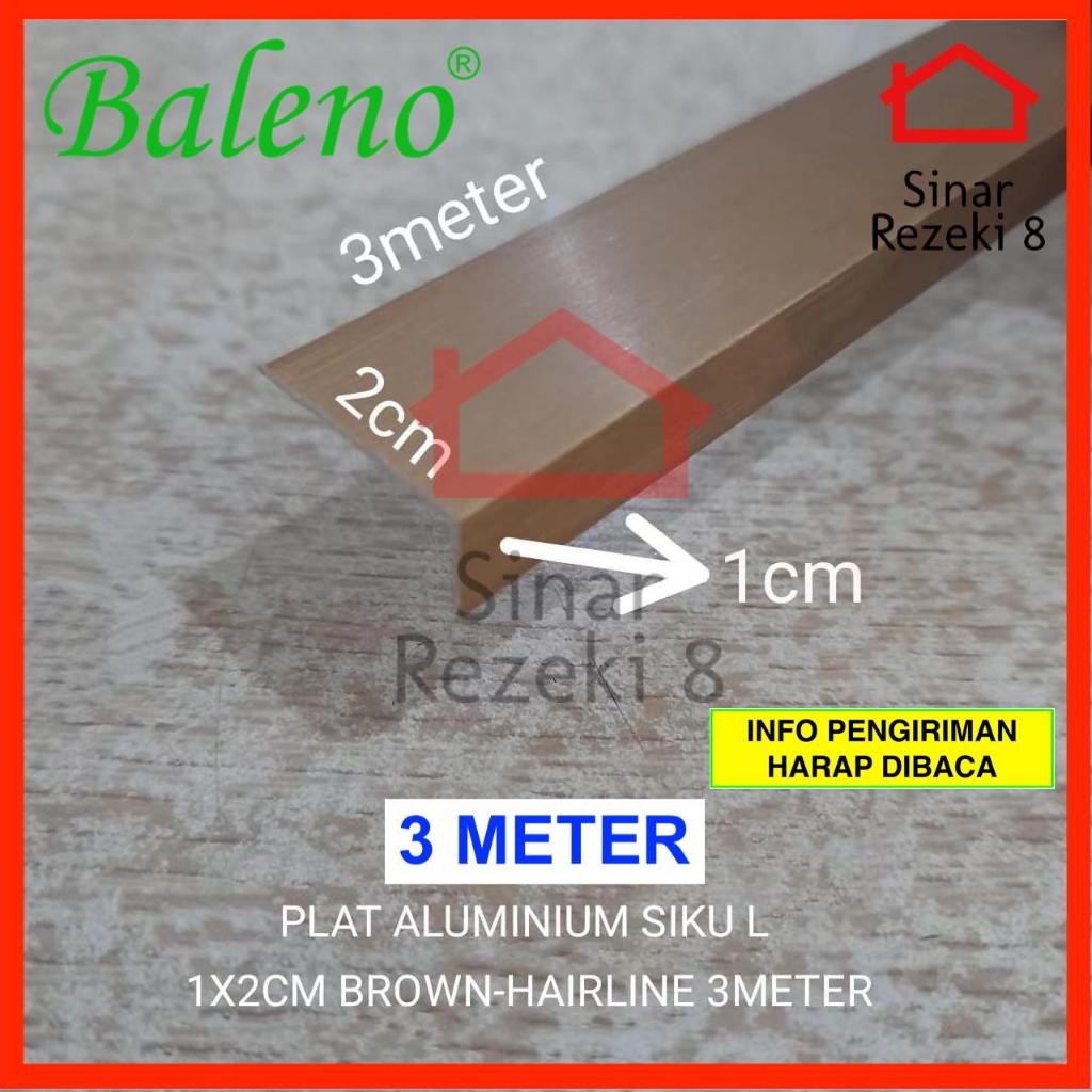 Jual Plat Aluminium Siku L Brown HL 10 x 20 Baleno / List Edging Lis ...