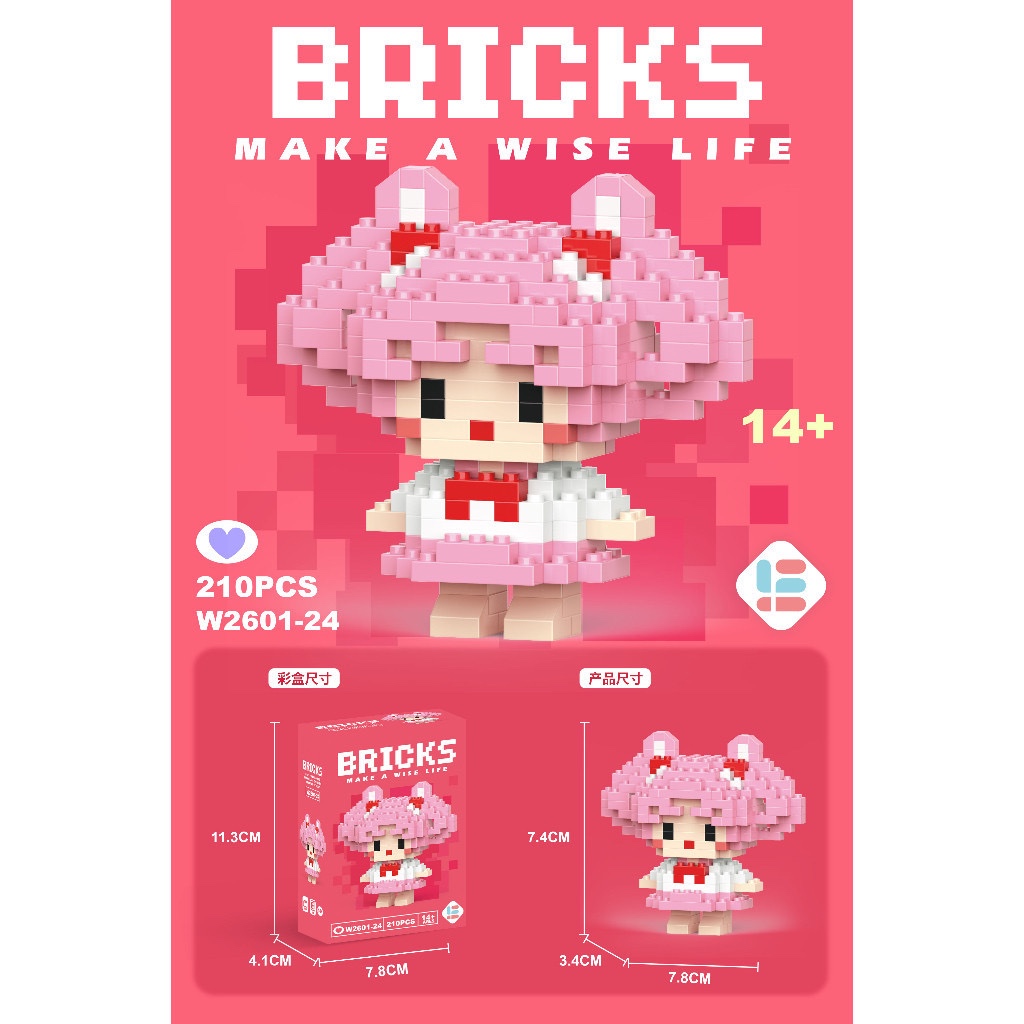 Jual Nano Block 3D Nano Bricks Model DIY Karakter Kartun Mainan Puzzle ...