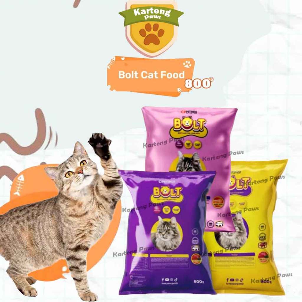 Jual Bolt 800gr Makanan/Pakan Kucing Kering Cat Food Dry | Shopee Indonesia