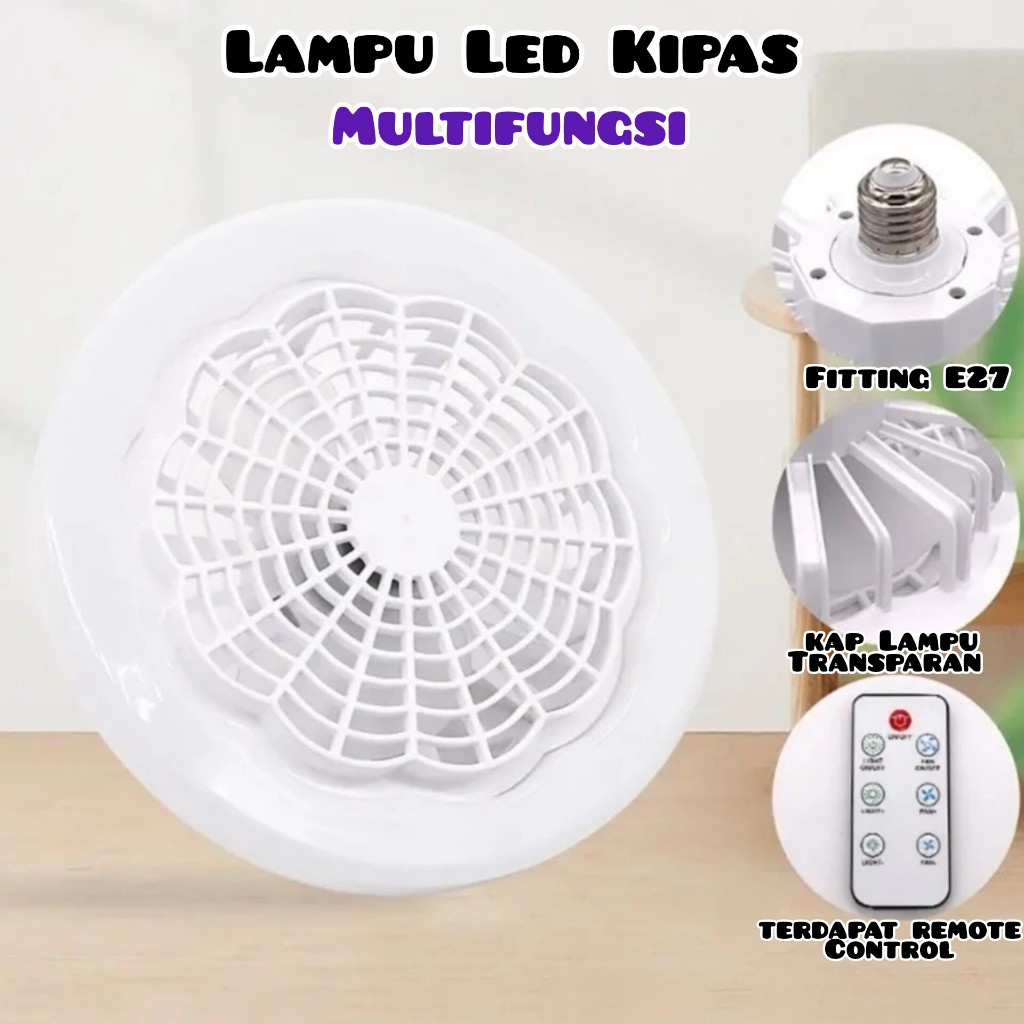 Jual Lampu Led Kipas Multifungsi Smart Fan Lampu Kipas Angin Remote ...