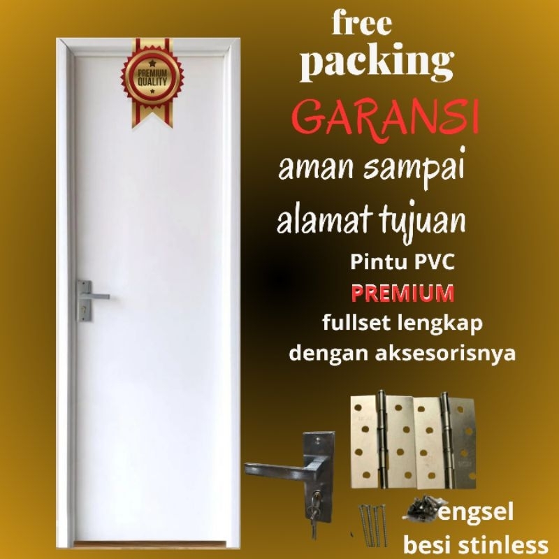 Jual Pintu Kamar Mandi PVC Plastik Tebal Premium Estetik Untuk Desain ...