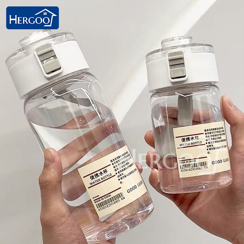 Jual Botol Minum Portable Botol Minum Putih Transparan Bening Estetik ...