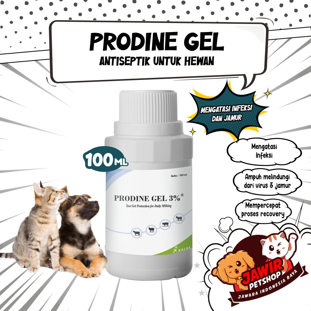 Jual kalbe PRODINE GEL 3% antiseptik nipple puting kucing anjing ...