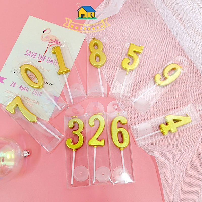 Jual LILIN ANGKA METALIK GOLD 0 - 9 LILIN PESTA ULANG TAHUN LILIN GOLD ...