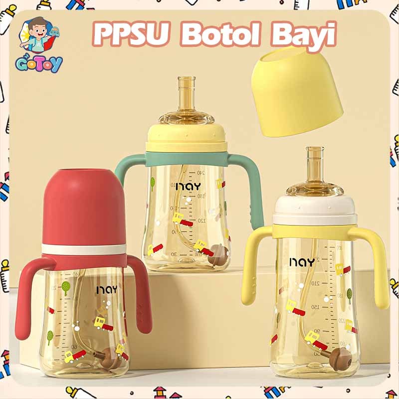 Jual 【6 desain】kapasitas 300ML bayi botol leher lebar PPSU Singa kecil ...