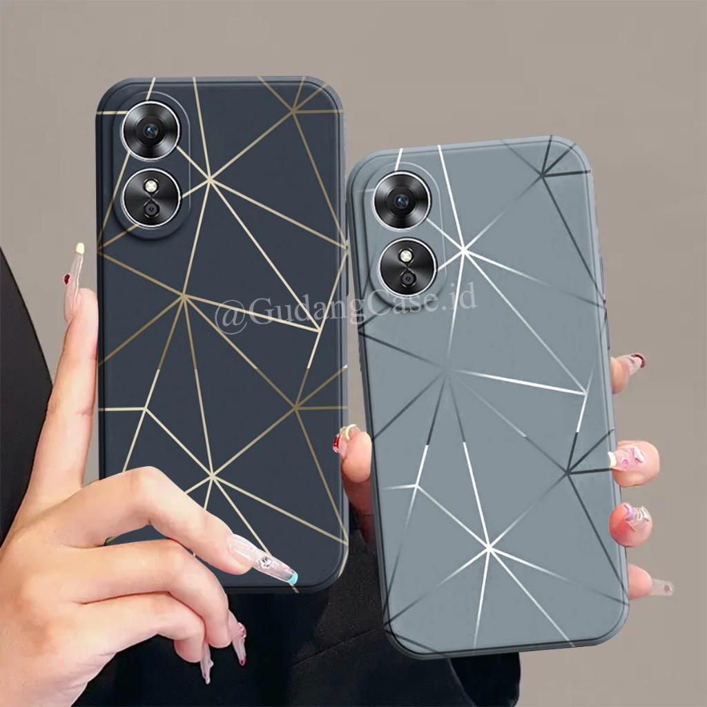 Jual Case Pro Camera Oppo A18/A38/A58 4G/A78 4G/A78 5G/A79/A98/Reno 10 5G Motif Line Etetik ...
