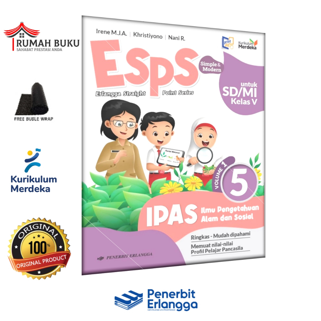 Jual ESPS IPAS SD VOL.1 KELAS 5 KURIKULUM MERDEKA -ERLANGGA | Shopee Indonesia