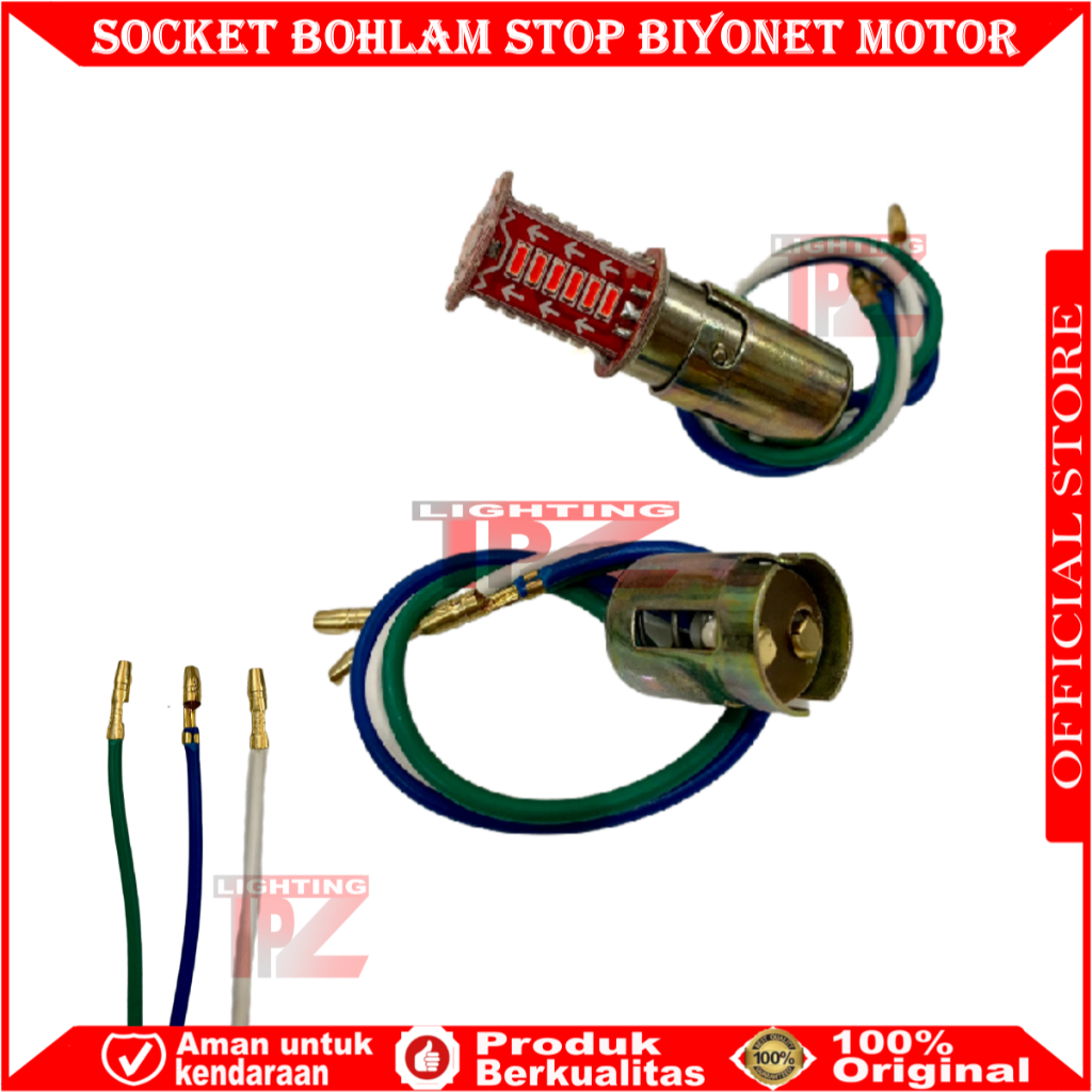 Jual ORIGINAL SOCKET LAMPU REM MOTOR FITTING LAMPU REM SOCKET BOHLAM ...