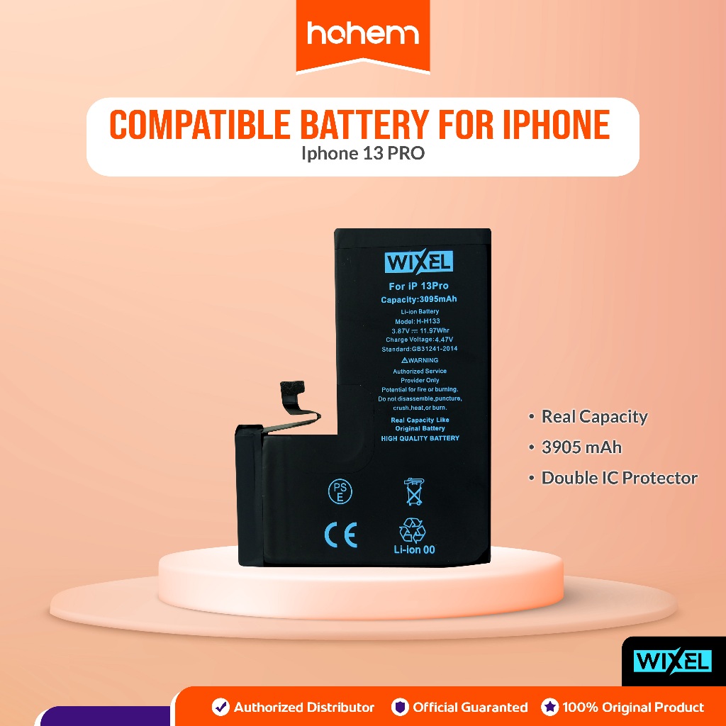 Jual WIXEL Baterai Iphone 13 PRO Batre Batrai Battery Dual Double Power ...
