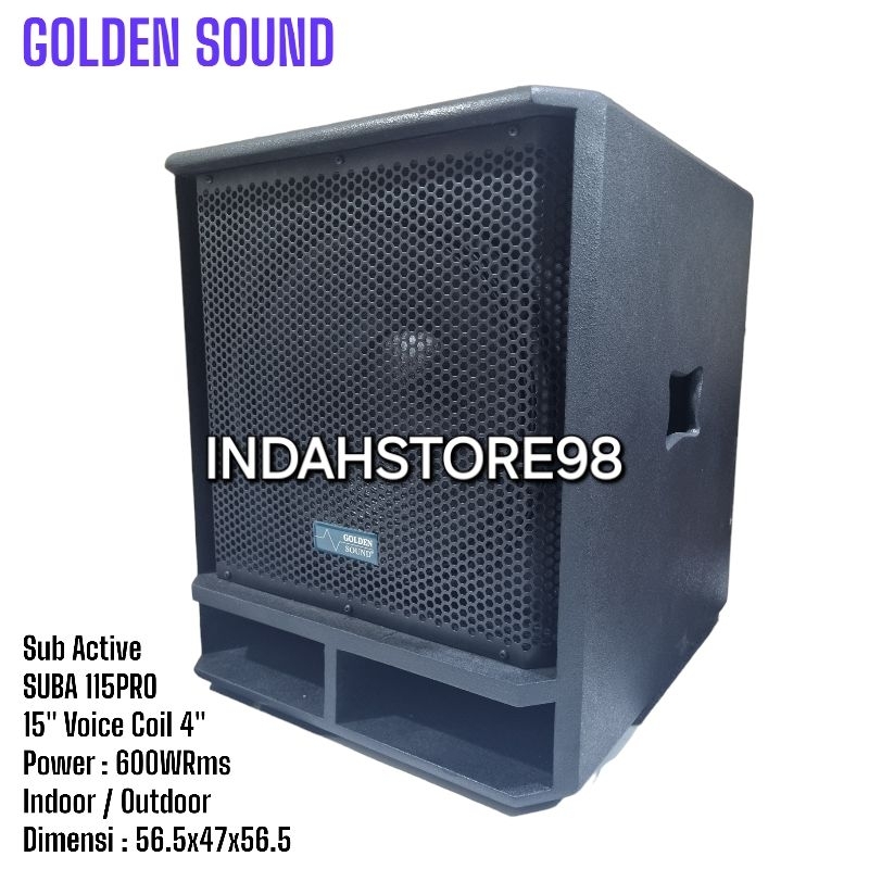 Jual Subwoofer Aktif 15 Inch Golden Sound SUBA 115 PRO ORIGINAL Sub Active 15" Indoor Outdoor ...