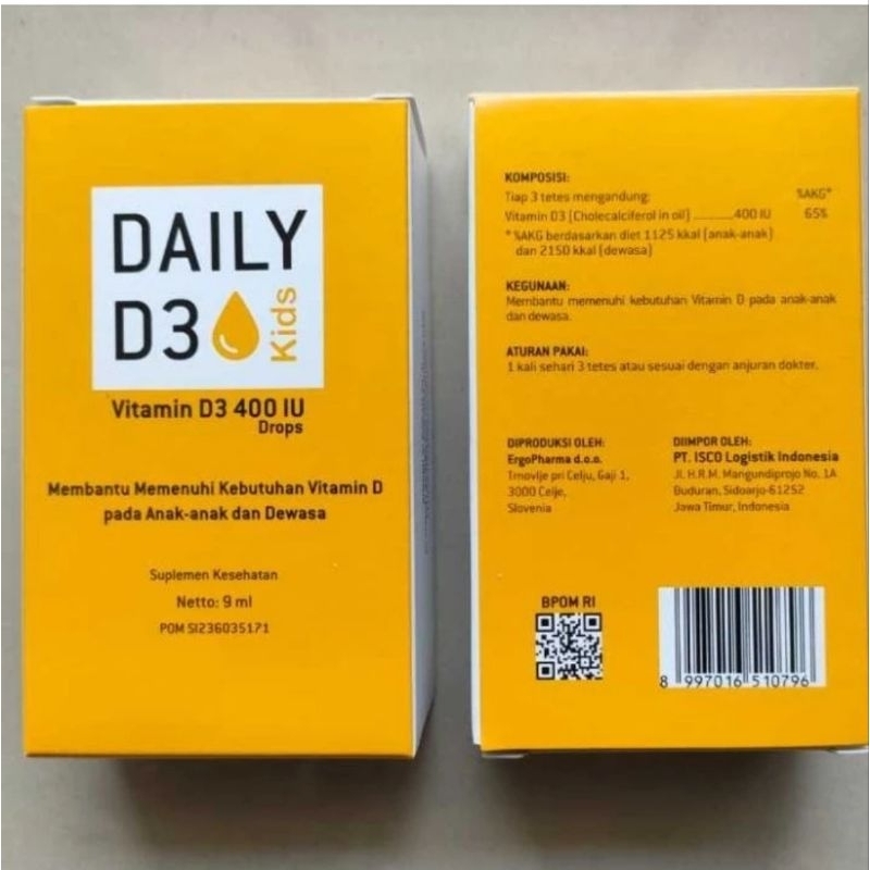 Jual Daily D3 Kids Drop 400IU | Shopee Indonesia
