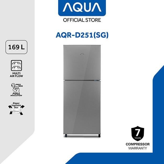 Jual Aqua Kulkas Kecil 2 Pintu Small 2 Door Refrigerator AQR-D251(SG) BATAM | Shopee Indonesia