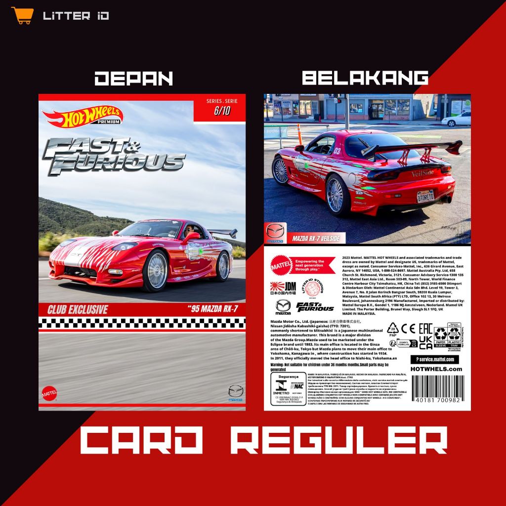 Jual Custom Card HotWheels 95 Mazda RX7 | Shopee Indonesia