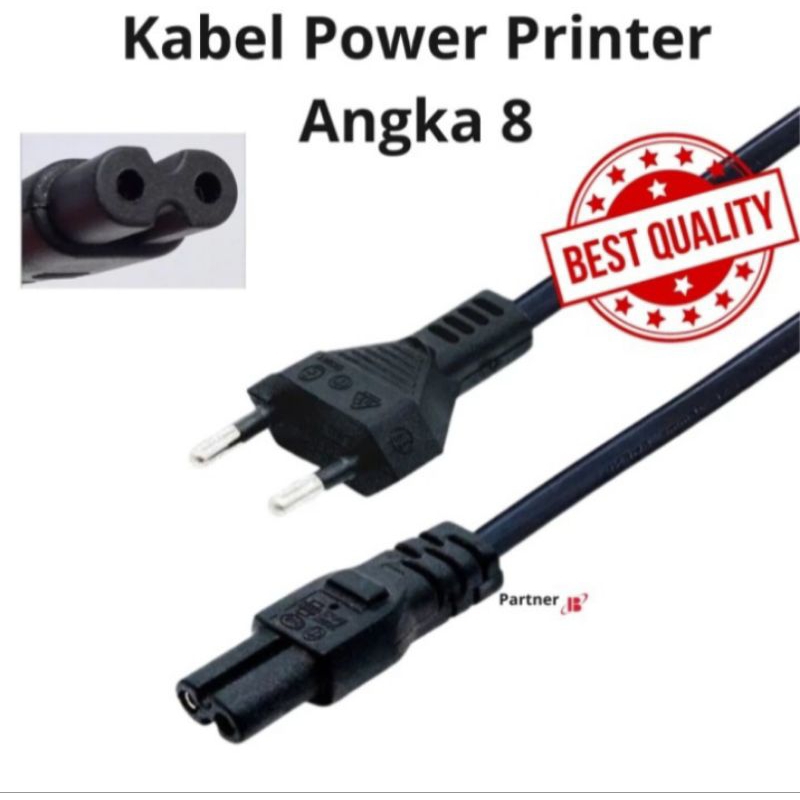 Jual kabel power TV printer serbaguna angka 8 1.8meter original ...