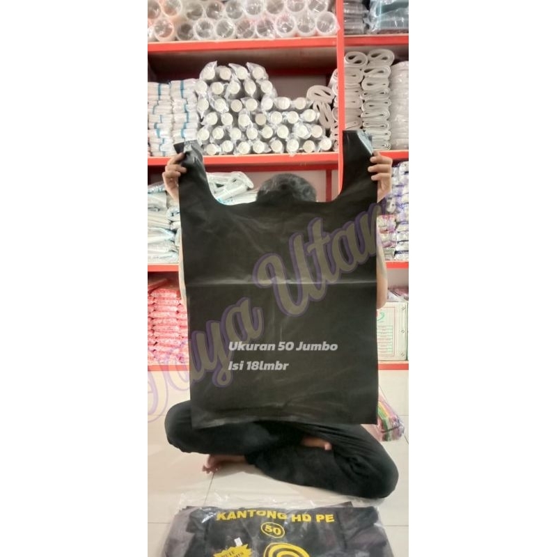 Jual Plastik Kresek Raja Jumbo ukuran 50 / Plastik sampah 50 (18lmbr ...