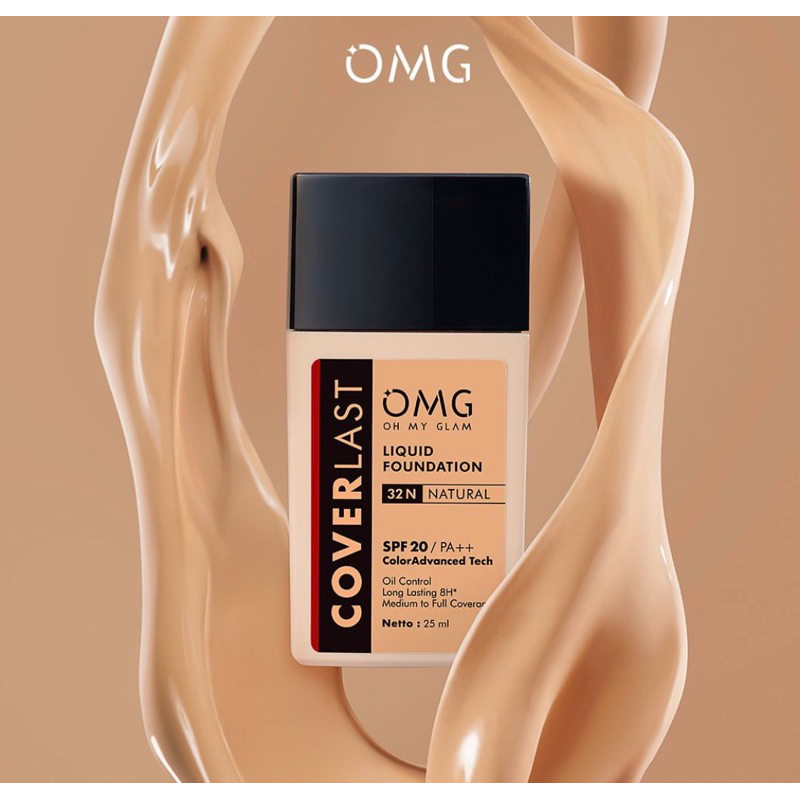 Jual OMG cover last liquid foundation/ oh my glam cover last liquid ...