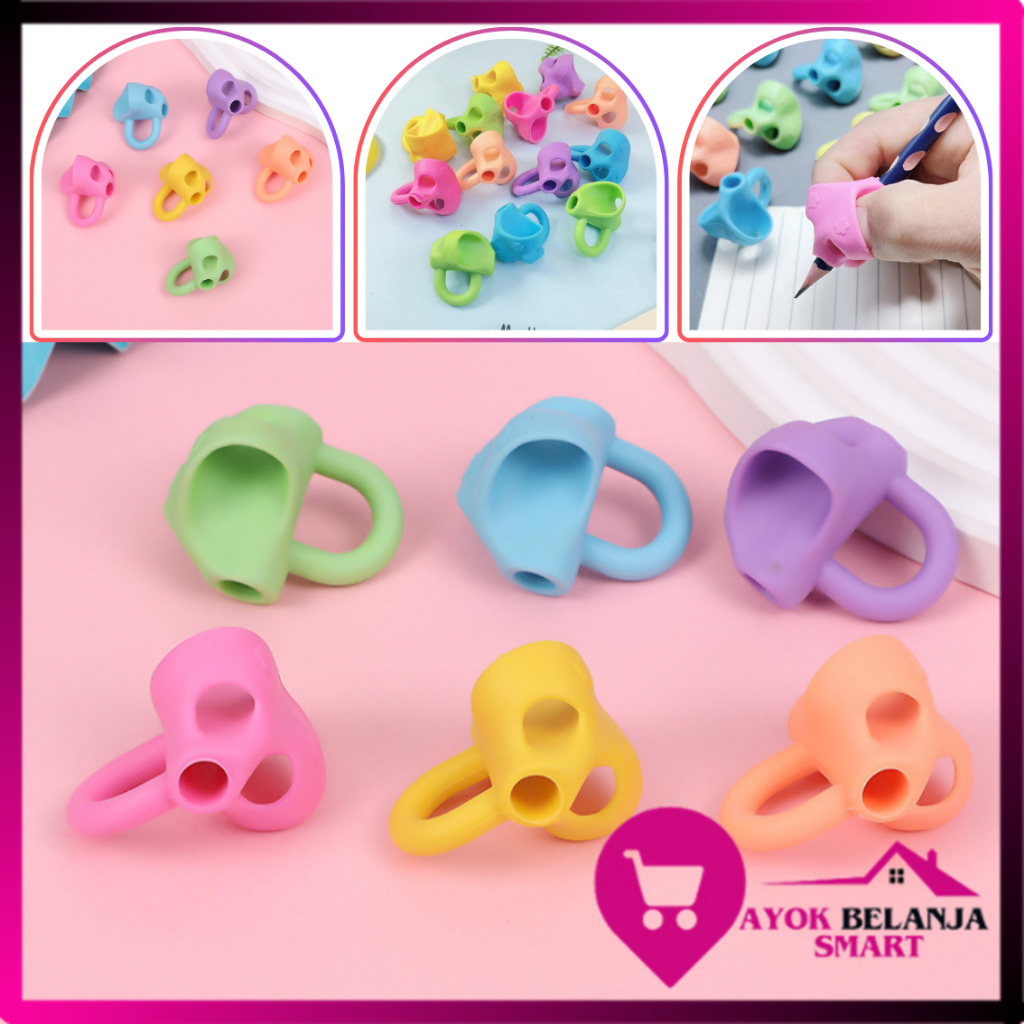 Jual ABS Pencil Grip Alat Bantu Tulis Anak Tk 3 Jari Posture Corrector ...