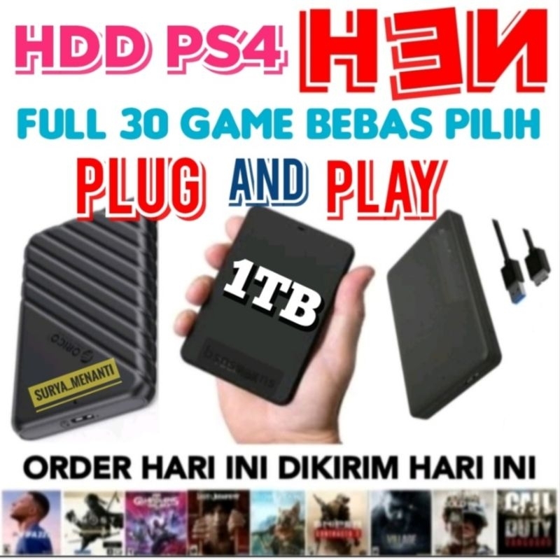 Jual HARDISK HDD GAME EXTERNAL PS4 HARDDISK EKSTERNAL 1TB BISA REQUEST GAMES TERBARU | Shopee ...