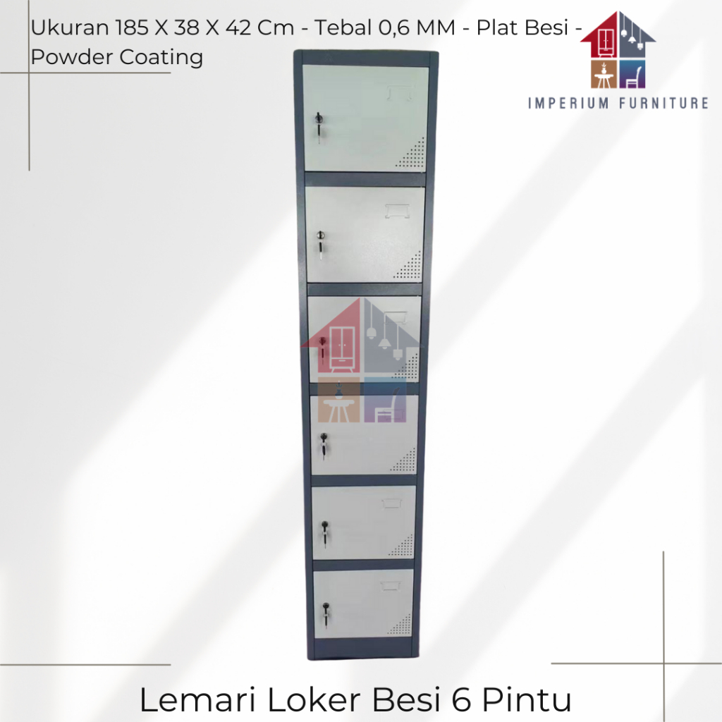 Jual Loker Besi 6 Pintu / Loker Besi / Loker Sekolah / Loker Karyawan ...