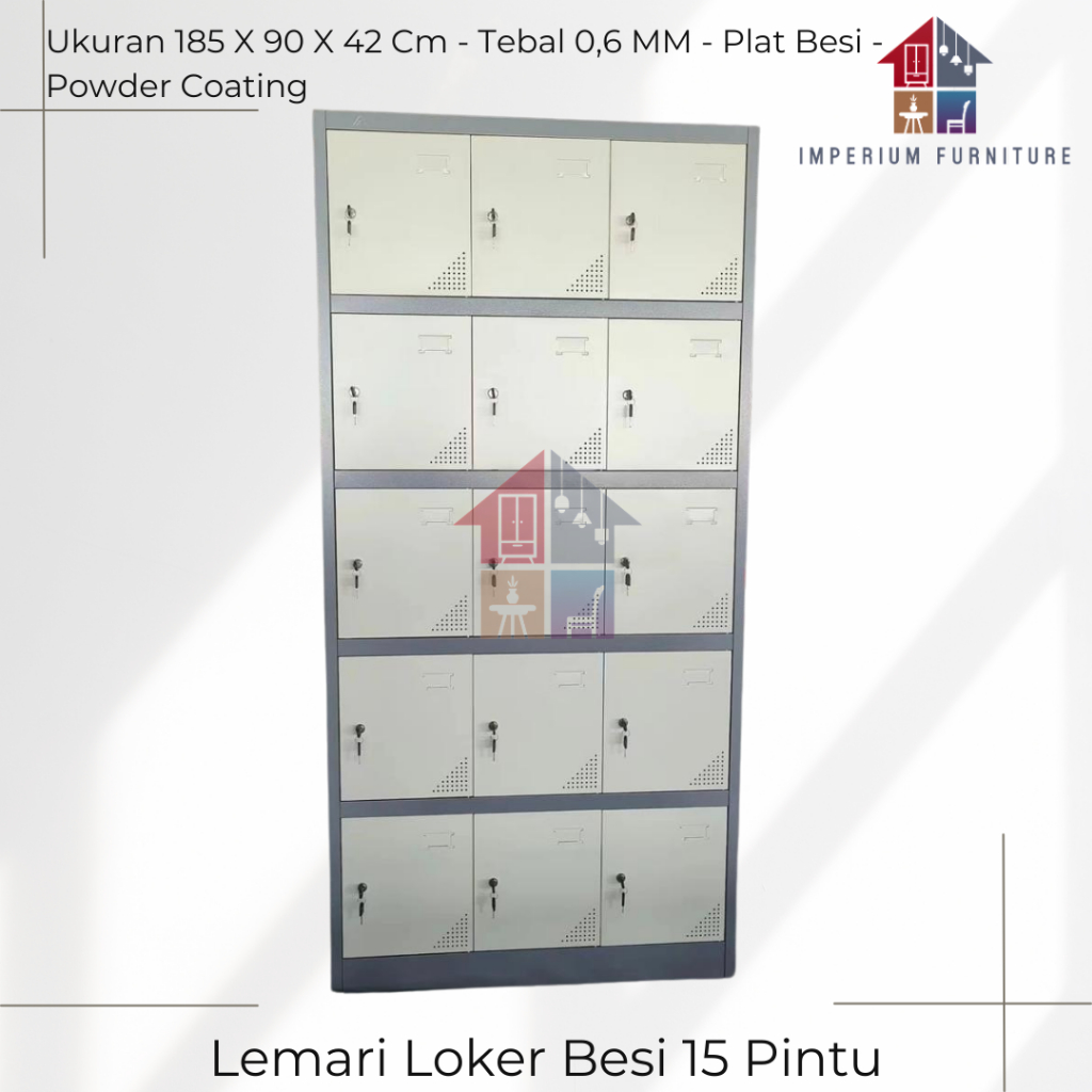 Jual Loker Besi 15 Pintu / Loker Besi / Loker Sekolah / Loker Karyawan ...