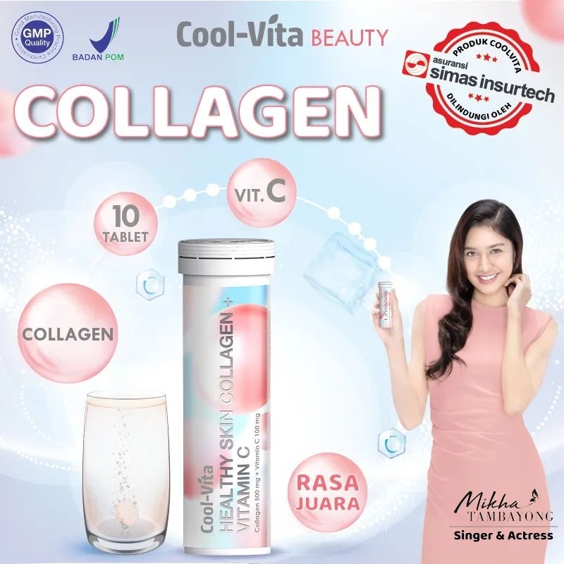 Jual CoolVita Collagen Effervescent Vitamin 10 Tablet 1 Tube Minuman kollagen | Shopee Indonesia