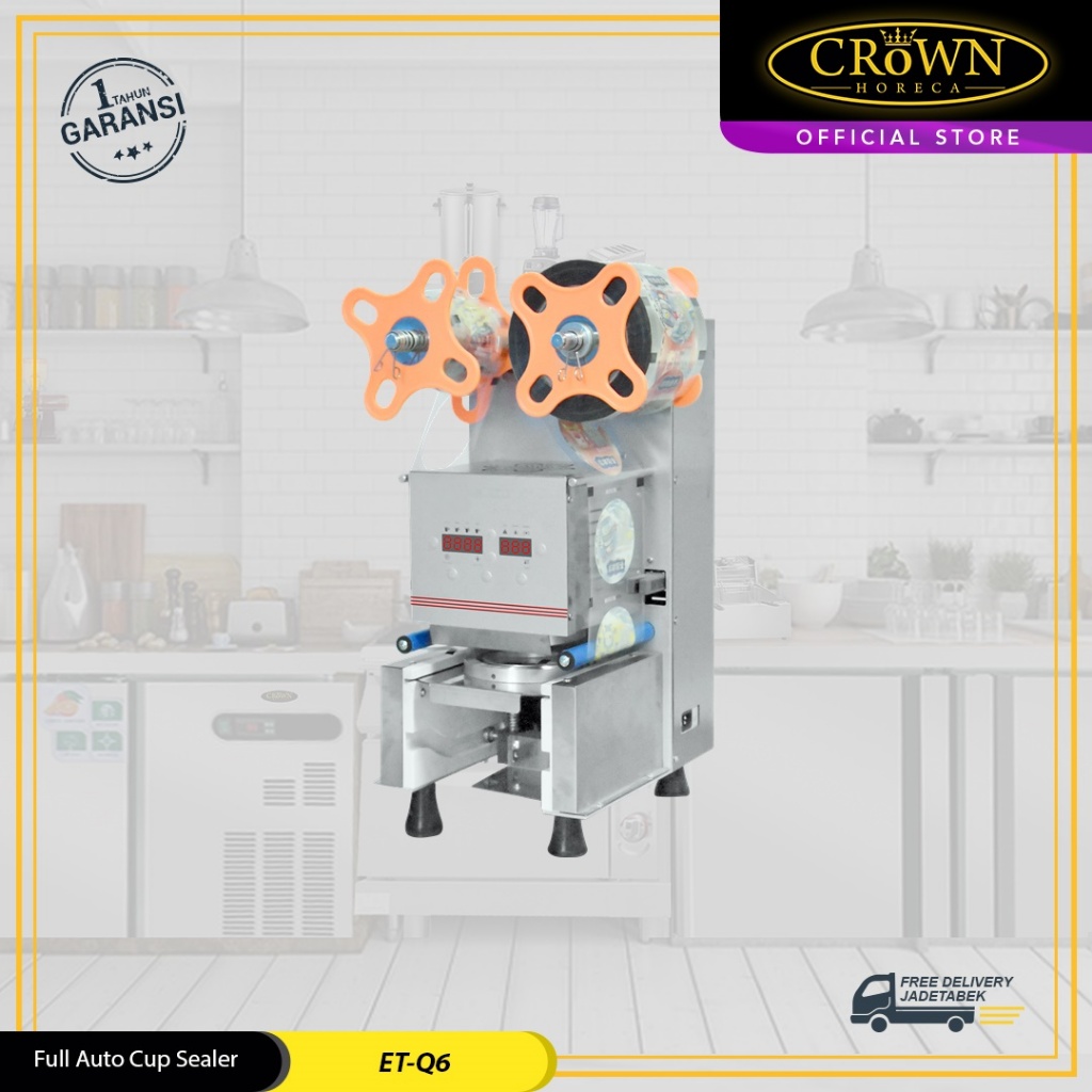 Jual Full Auto Cup Sealer ET-Q6 CROWN HORECA | Shopee Indonesia