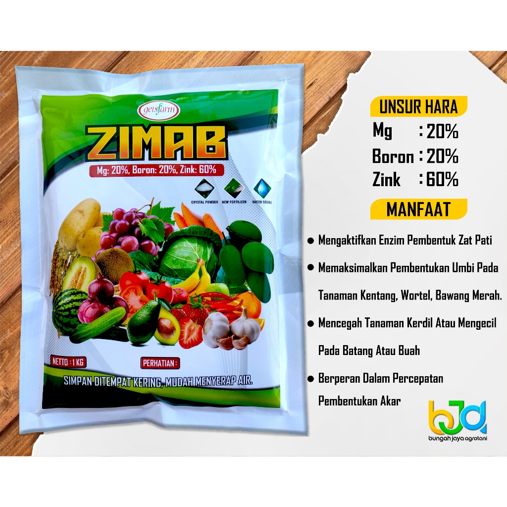 Jual ZIMAB 1 KG / Pupuk Untuk Tanaman kekurangan Zink/ Memacu ...