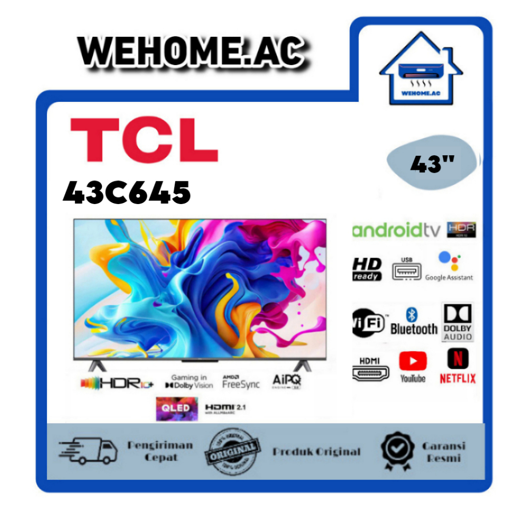 Jual TV LED TCL 43C645 / 50C645 / 55C645 LED TV Android TCL 43Inch / 50Inch / 55Inch Android TV ...