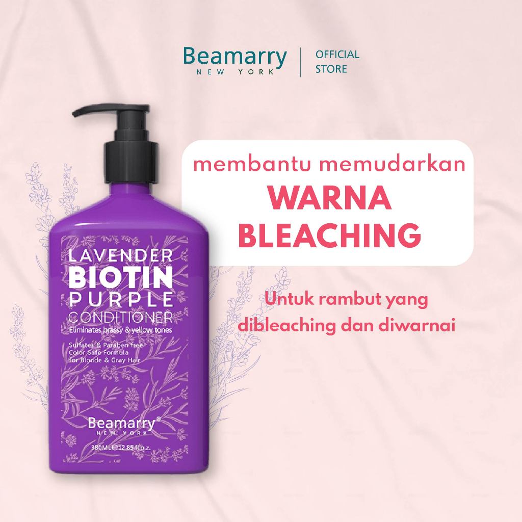 Jual Beamarry New York Purple Conditioner Lavender Biotin |380ml ...