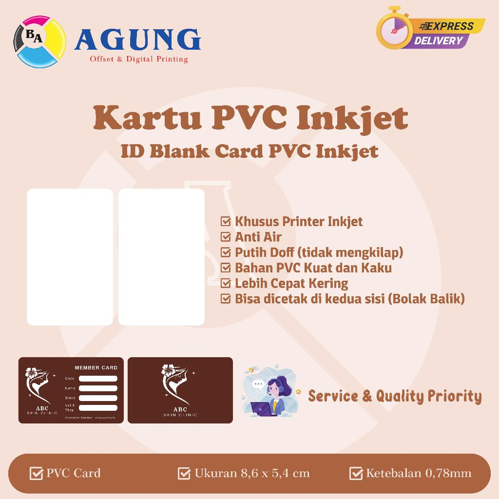 Jual Kartu PVC inkjet / ID Blank Card PVC Inkjet Isi 50 Pcs - Kualitas ...