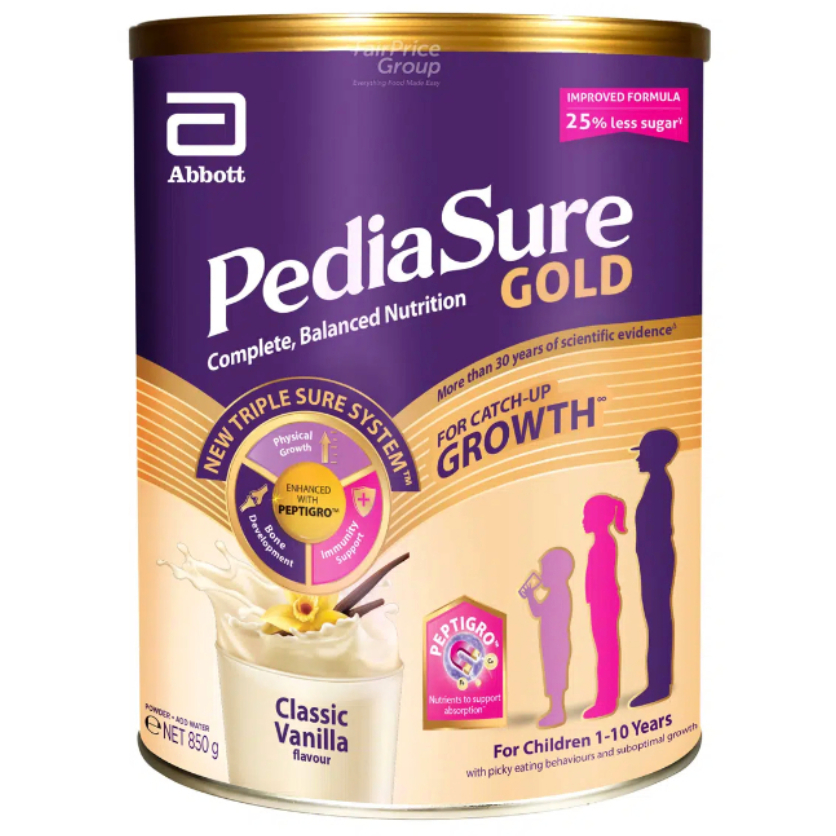 Jual PediaSure TripleSure Milk Powder - Classic Vanilla 850g Singapore | Shopee Indonesia