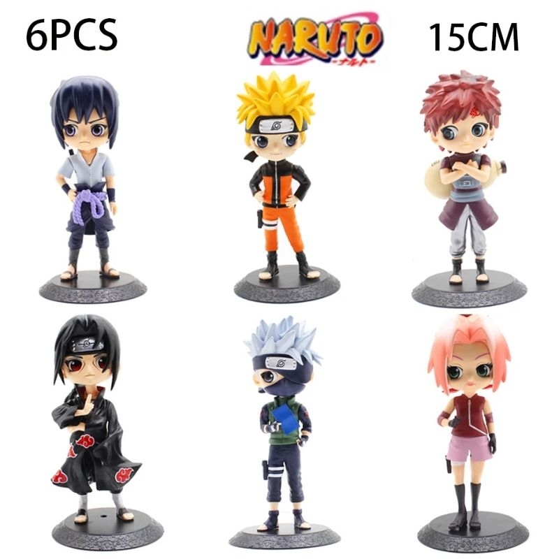 Jual Naruto figure set 6 qposket sasuke gaara kakashi sakura itachi ...