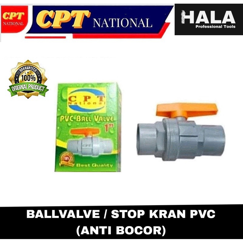 Jual CPT NATIONAL - BALLVALVE / STOP KRAN PVC 3/4” ( ANTI BOCOR ...