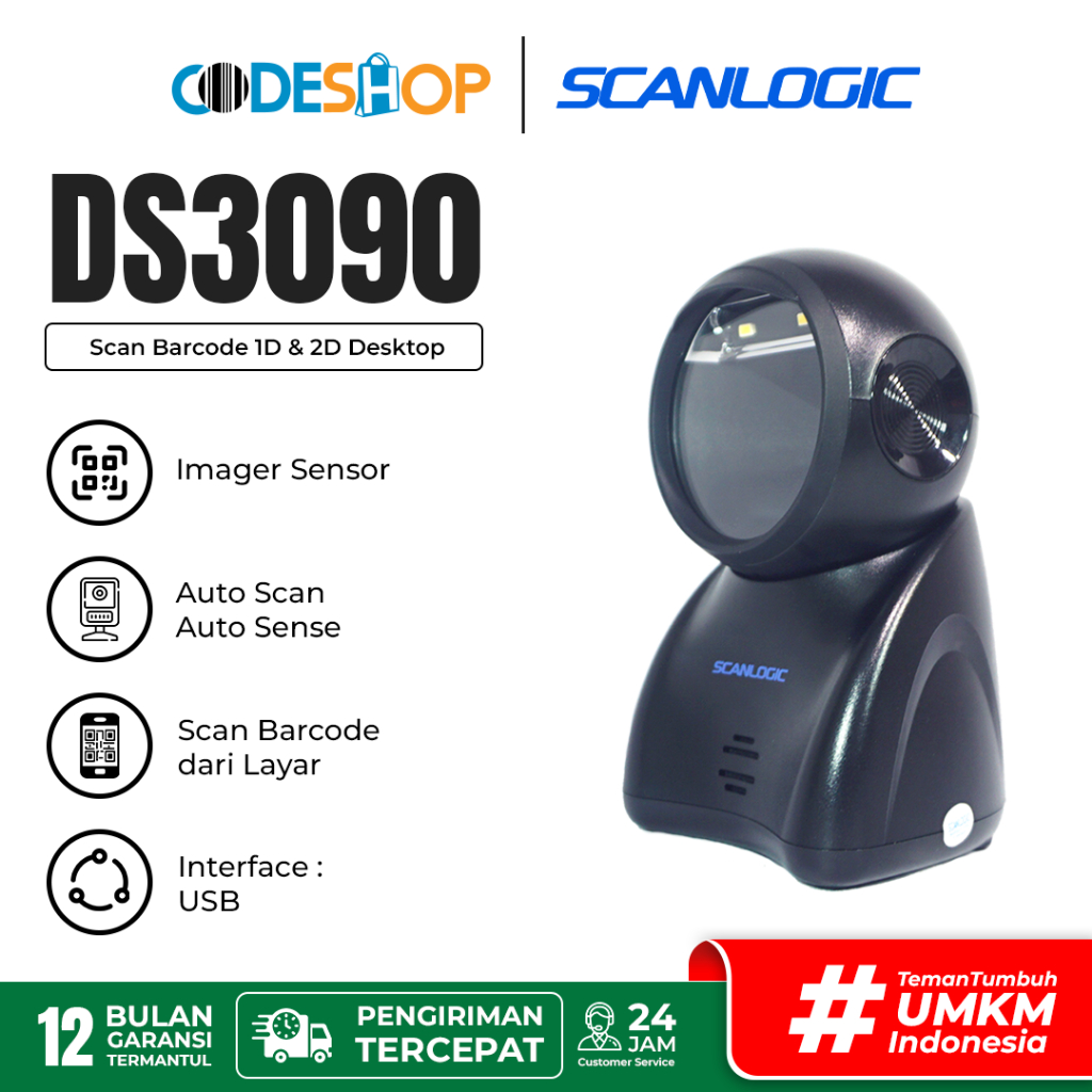Jual Scanlogic DS-3090 DS3090 2D USB Omni Directional Barcode Scanner ...