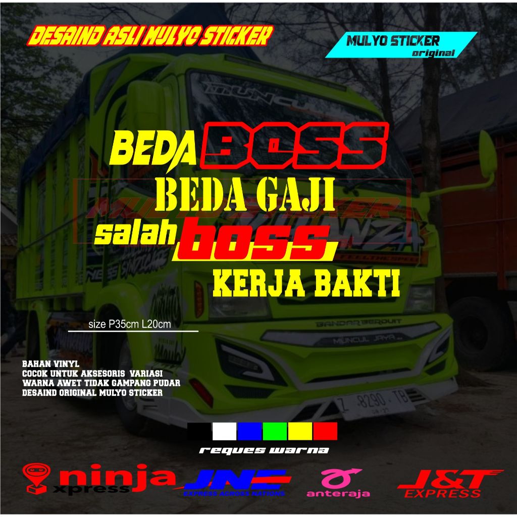 Jual CUTTING STICKER KATA KATA BEDA BOSS BEDA GAJI SALAH BOSS KERJA ...
