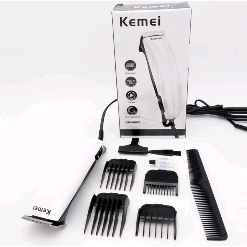 Jual Kemei Alat Cukur Rambut Listrik Km-6603 Mesin Cukur Hair Clipper Alat Cukur Rambut Kemei KM ...
