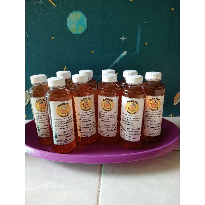 Jual teh kombucha grosir 12 botol @250ml/teh kombucha 3 liter/kombucha ...