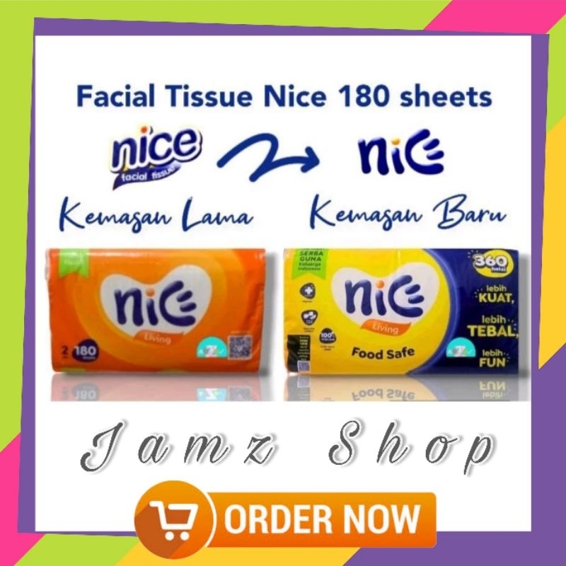 Jual Tissue Nice 180 Sheet 2ply / Tisu Dante Premium 180 Sheet 2ply ...