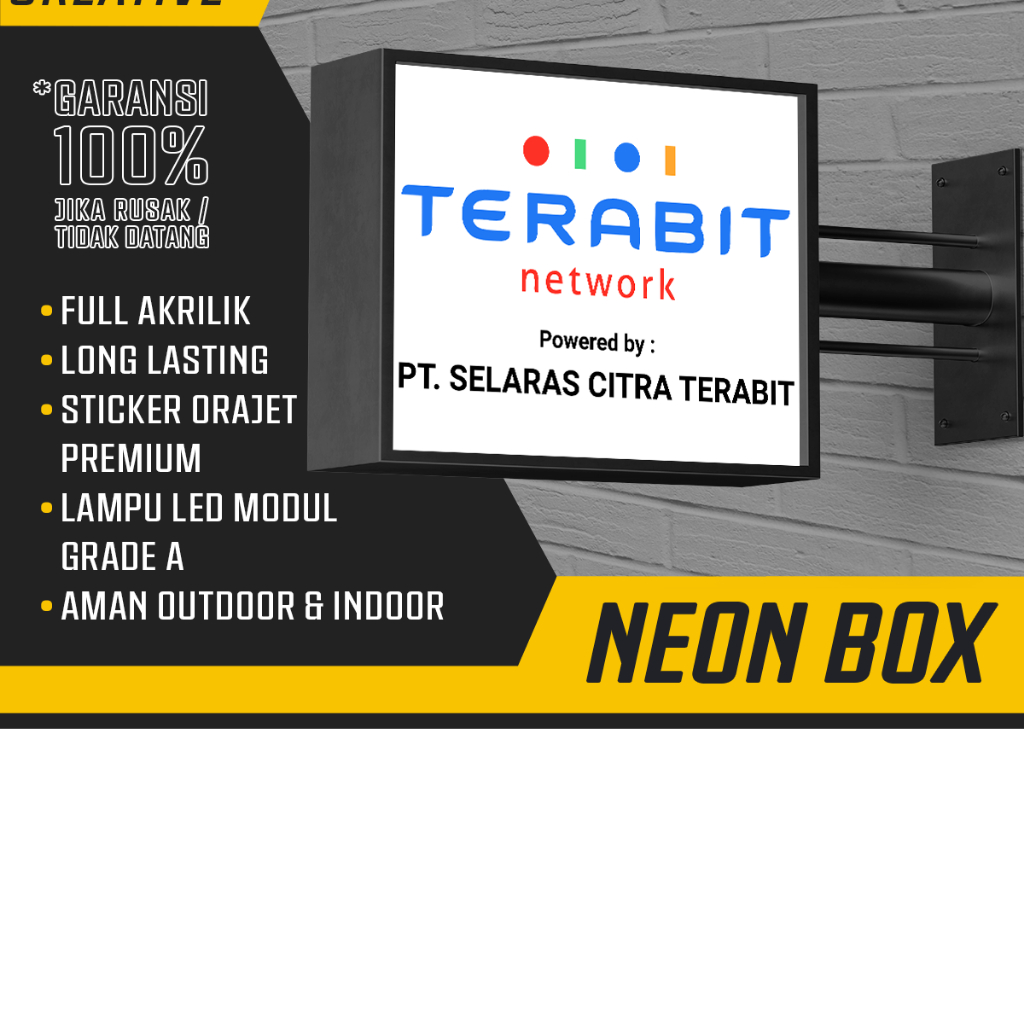 Jual TINGGAL PASANG – NEON BOX BENTUK BULAT/KOTAK DIAMETER 120 CM FREE ...
