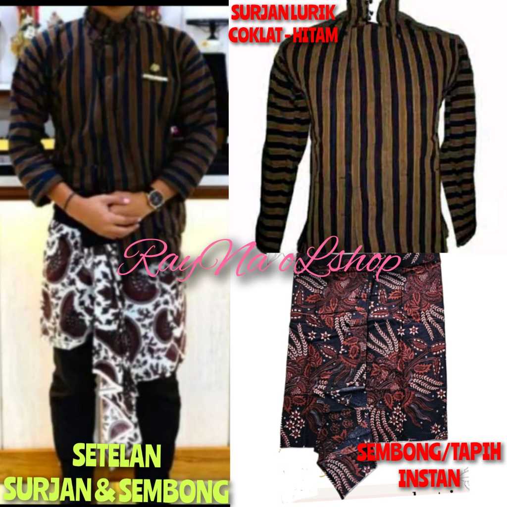 Jual PAKET SETELAN BAJU ADAT JAWA PRIA | SURJAN LURIK COKLAT + SEMBONG/TAPIH INSTAN | PAKAIAN ...