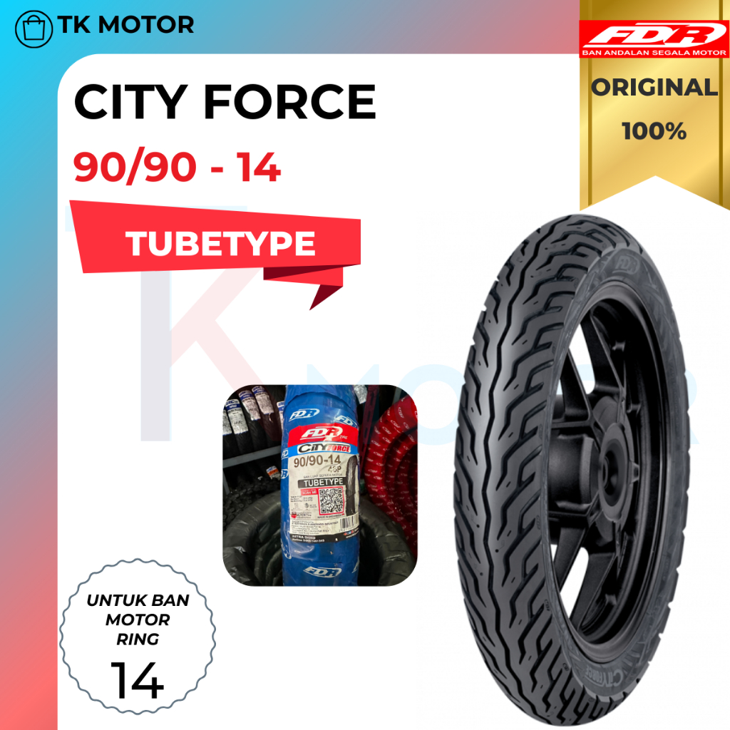 Jual BAN FDR City Force 90/90 - 14 Tubetype ( ORI ) | Shopee Indonesia