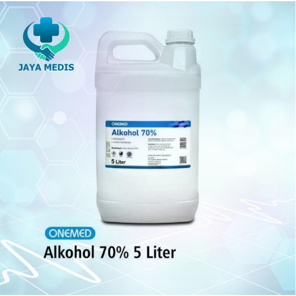 Jual Onemed Alkohol 70% 5 liter / Alcohol 70 medis Food Grade / Alkohol ...