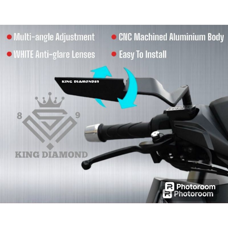 Jual Spion winglet model Di atas stang full cnc Universal motor / spion ...