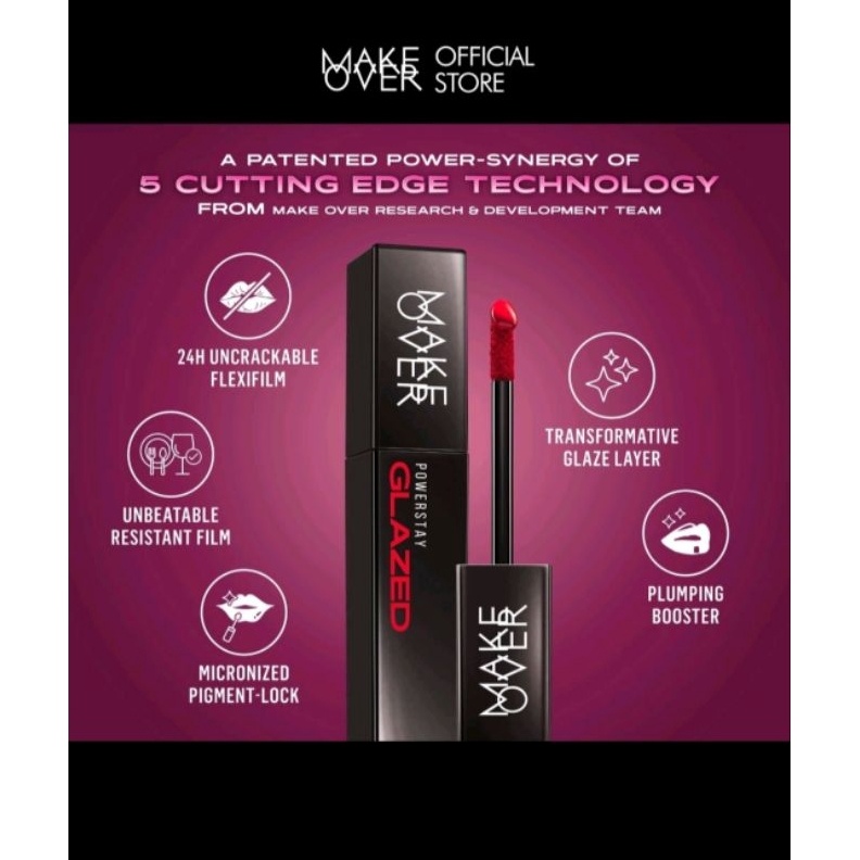 Jual KODE Q9G Make Over Powerstay Glazed Lock Lip Pigment | Shopee ...