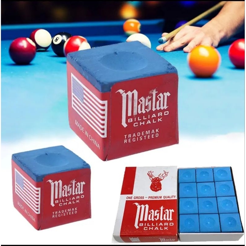 Jual 12pcs Chalk Billiard Master Premium Kapur Biliard Cuk Impor ...
