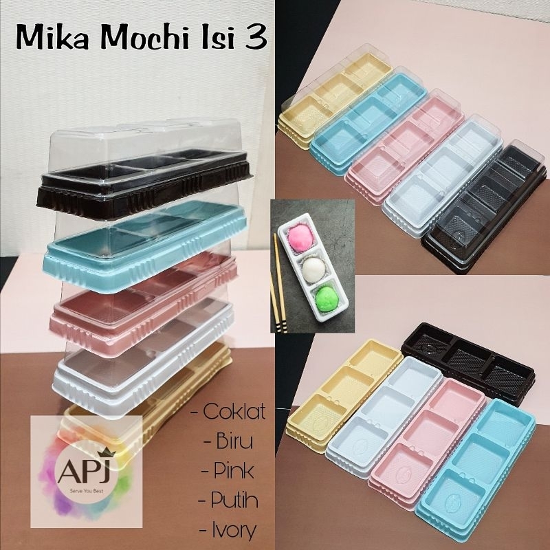 Jual MIKA Mochi Sekat 3 ISI 25PCS / Mika Puding Mini sekat 3 / Mika ...