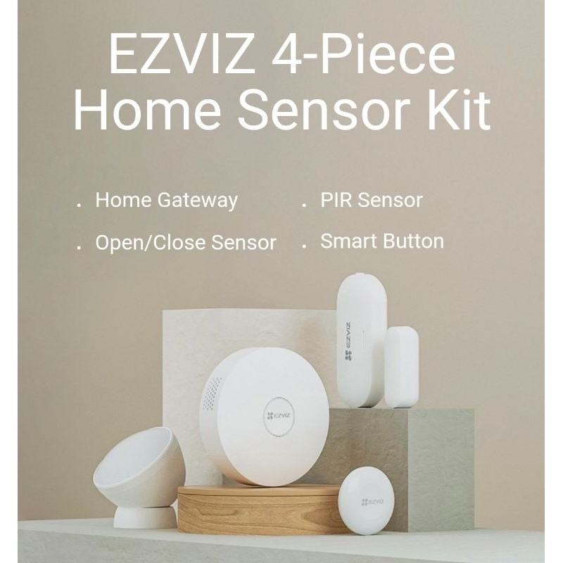 Jual Sensor Alarm｜Ezviz B1 4-Piece Home Sensor Alarm Kit Home Gateway ...