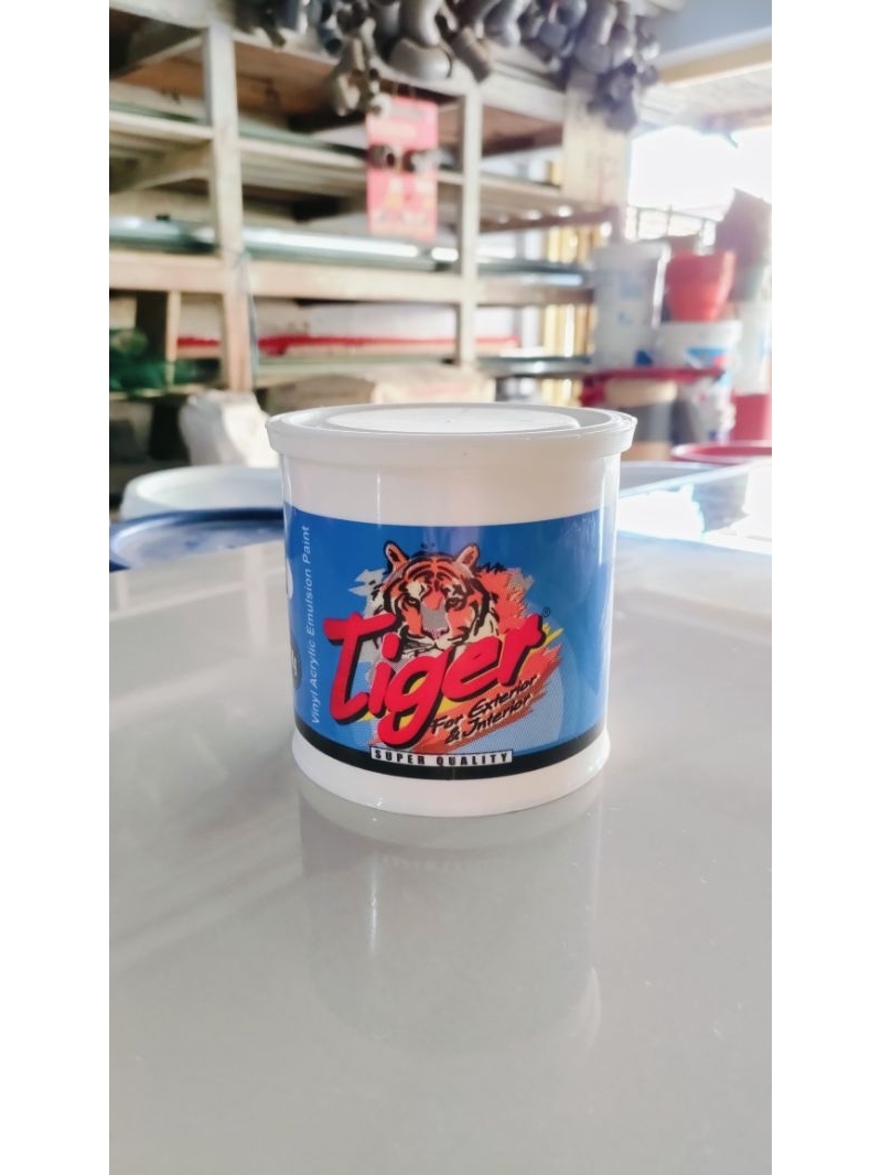 Jual CAT TEMBOK TIGER 1KG WARNA PUTIH | Shopee Indonesia
